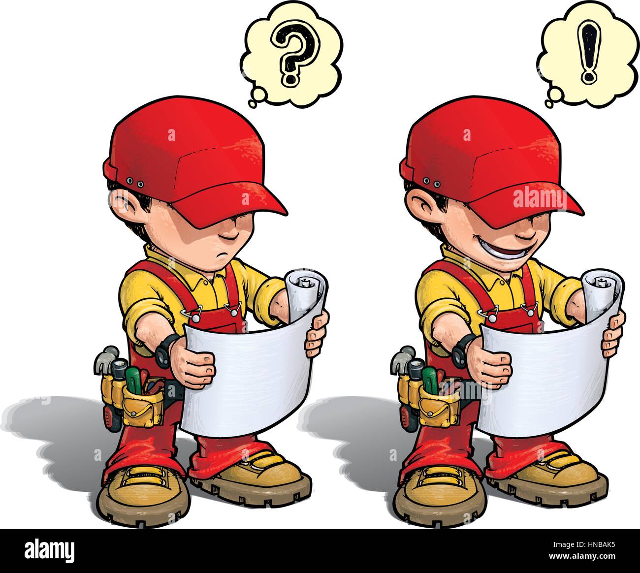 Cartoon illustration red screwdriver man -Fotos und -Bildmaterial in ...