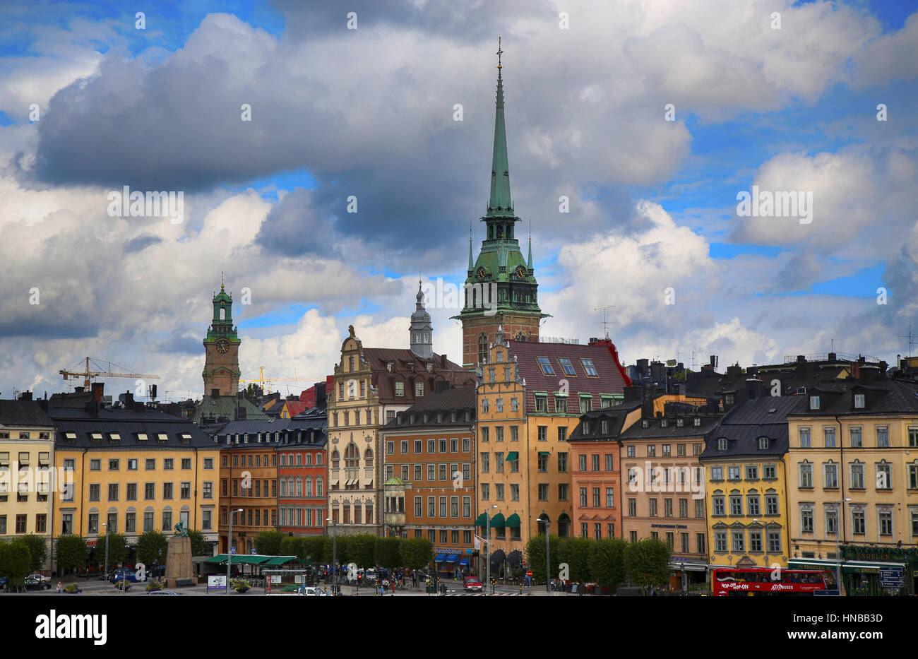 STOCKHOLM, Schweden - 20. August 2016: Ansicht von Gamla Stan und St ...