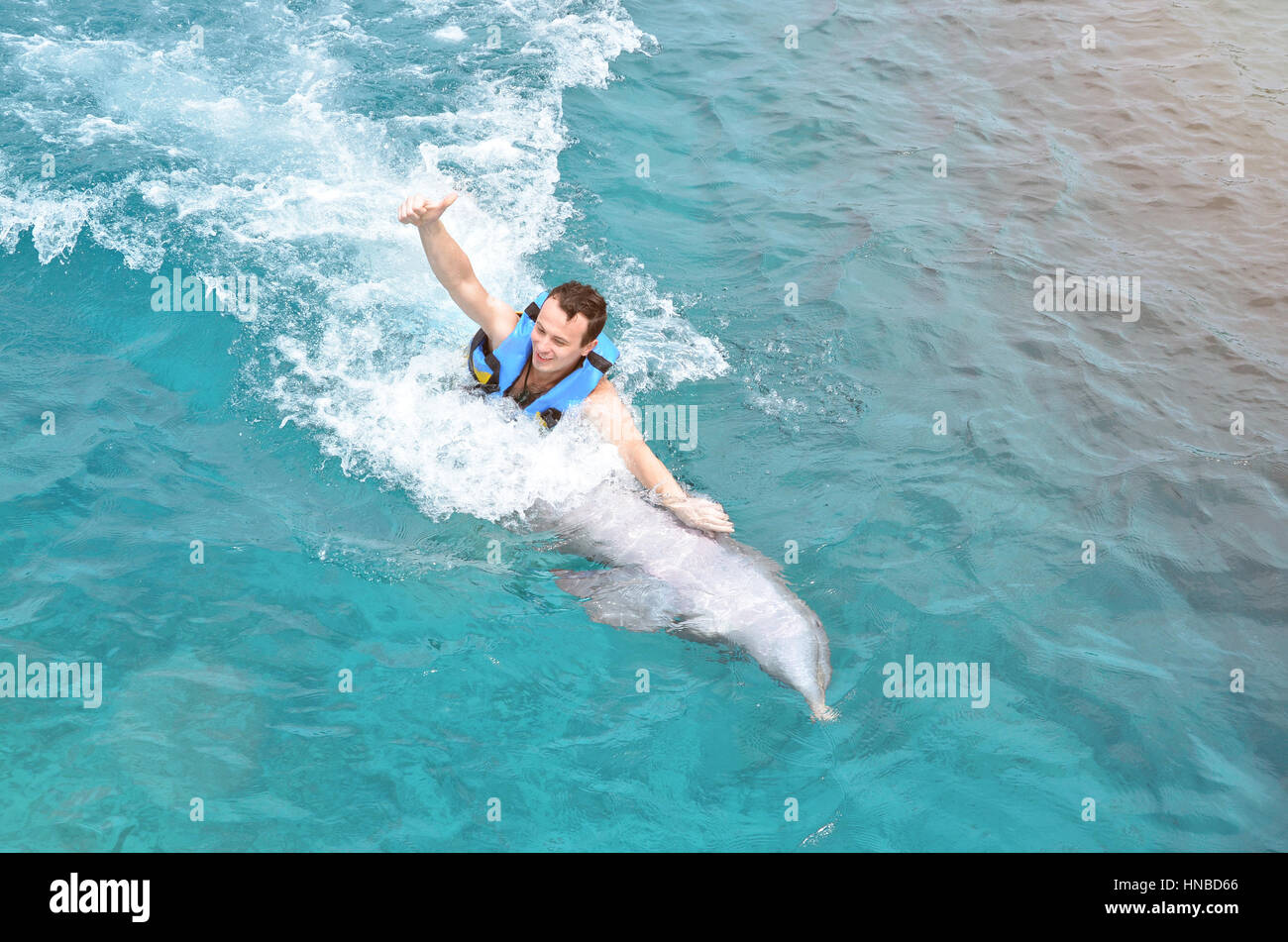 Junge, der delphin reitet -Fotos und -Bildmaterial in hoher Auflösung ...