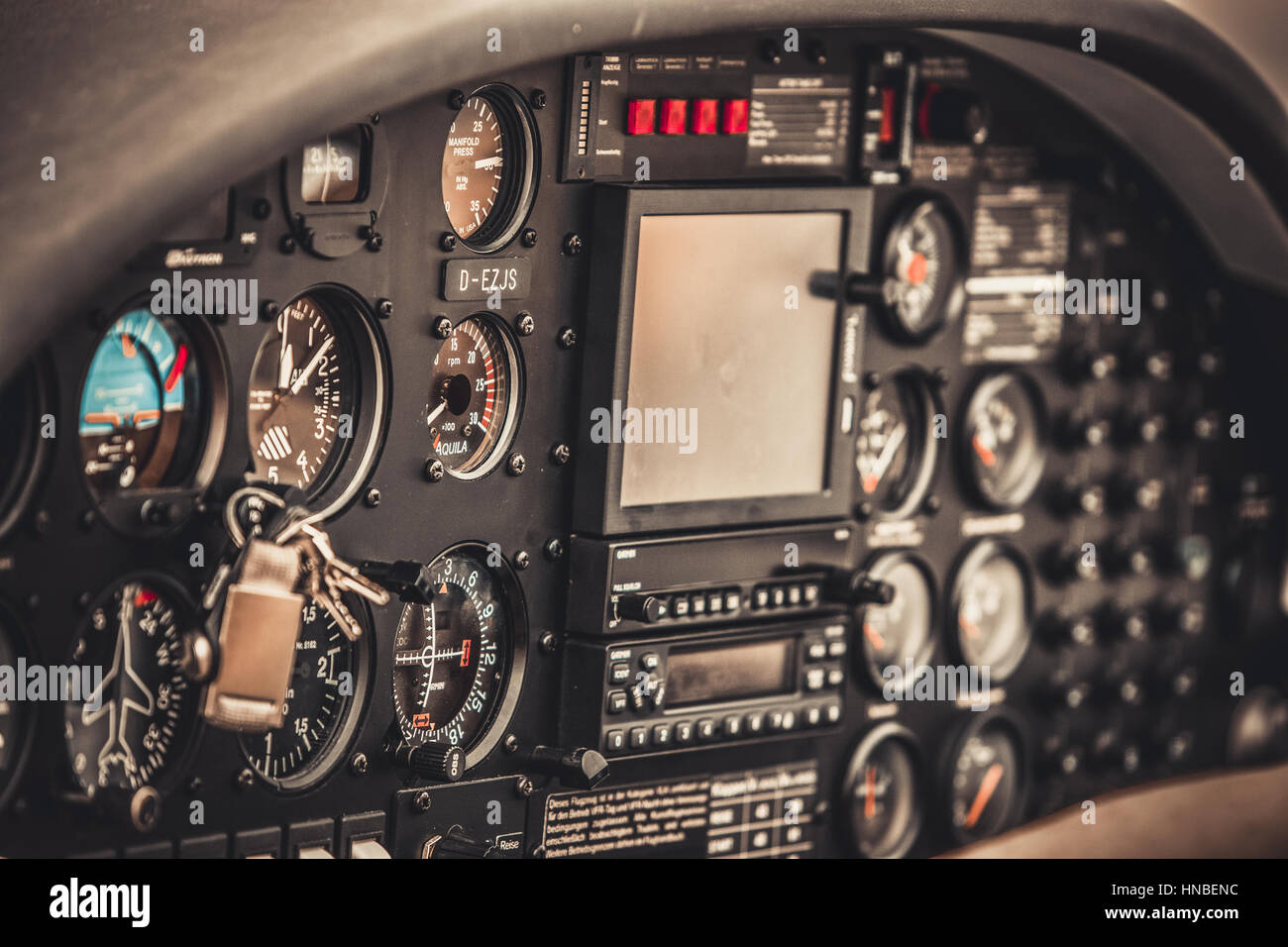 Oldtimer-Flugzeuge Cockpit Detail. Retro-Luftfahrt, Flugzeug ...