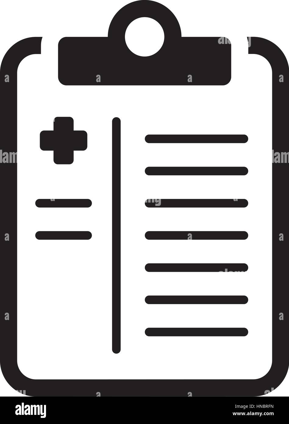 Anamnese und medizinische Leistungen-Symbol. Flaches Design. Isoliert ...