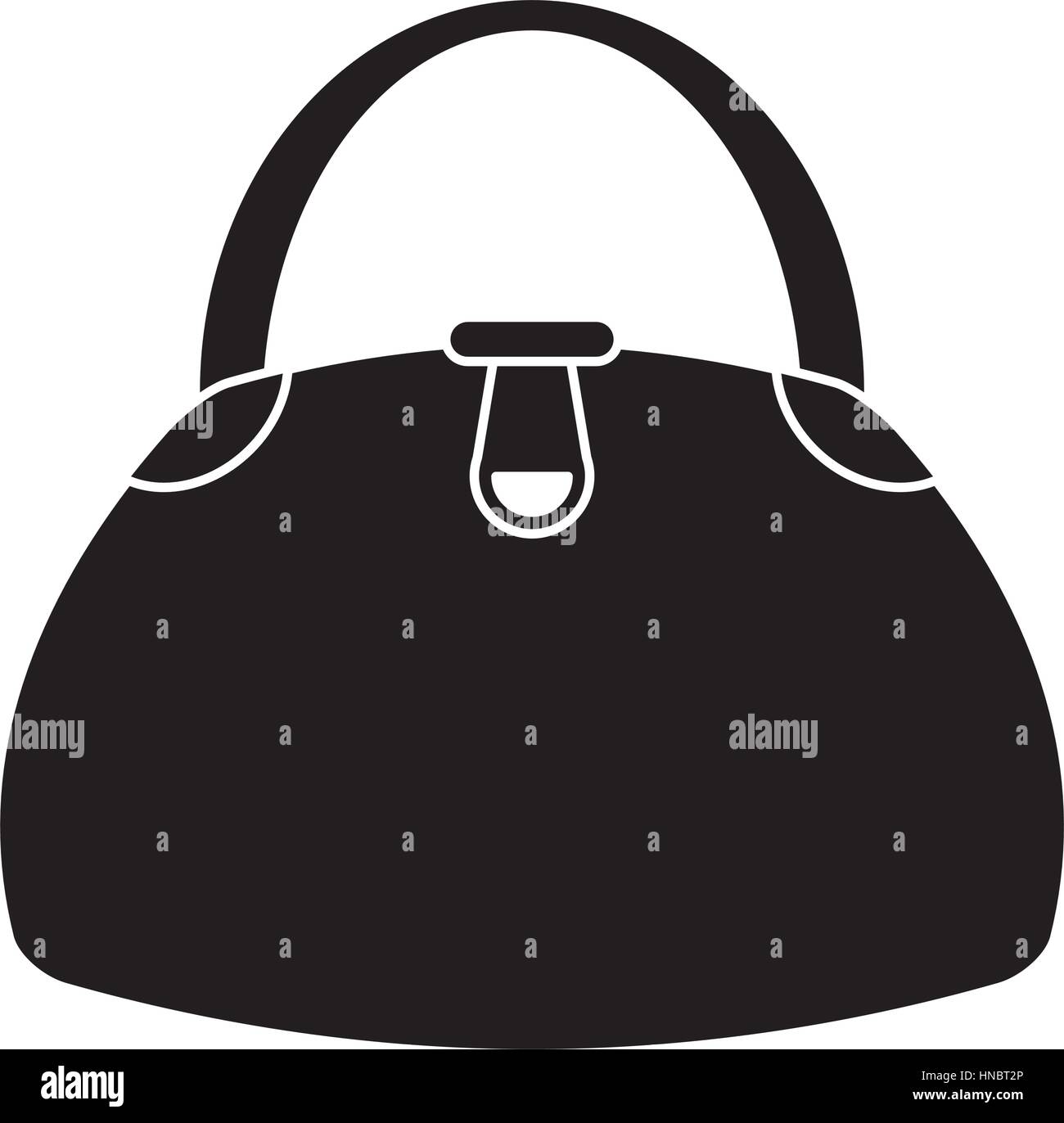 Frau Handtasche Mode Stil Piktogramm Stock-Vektorgrafik - Alamy