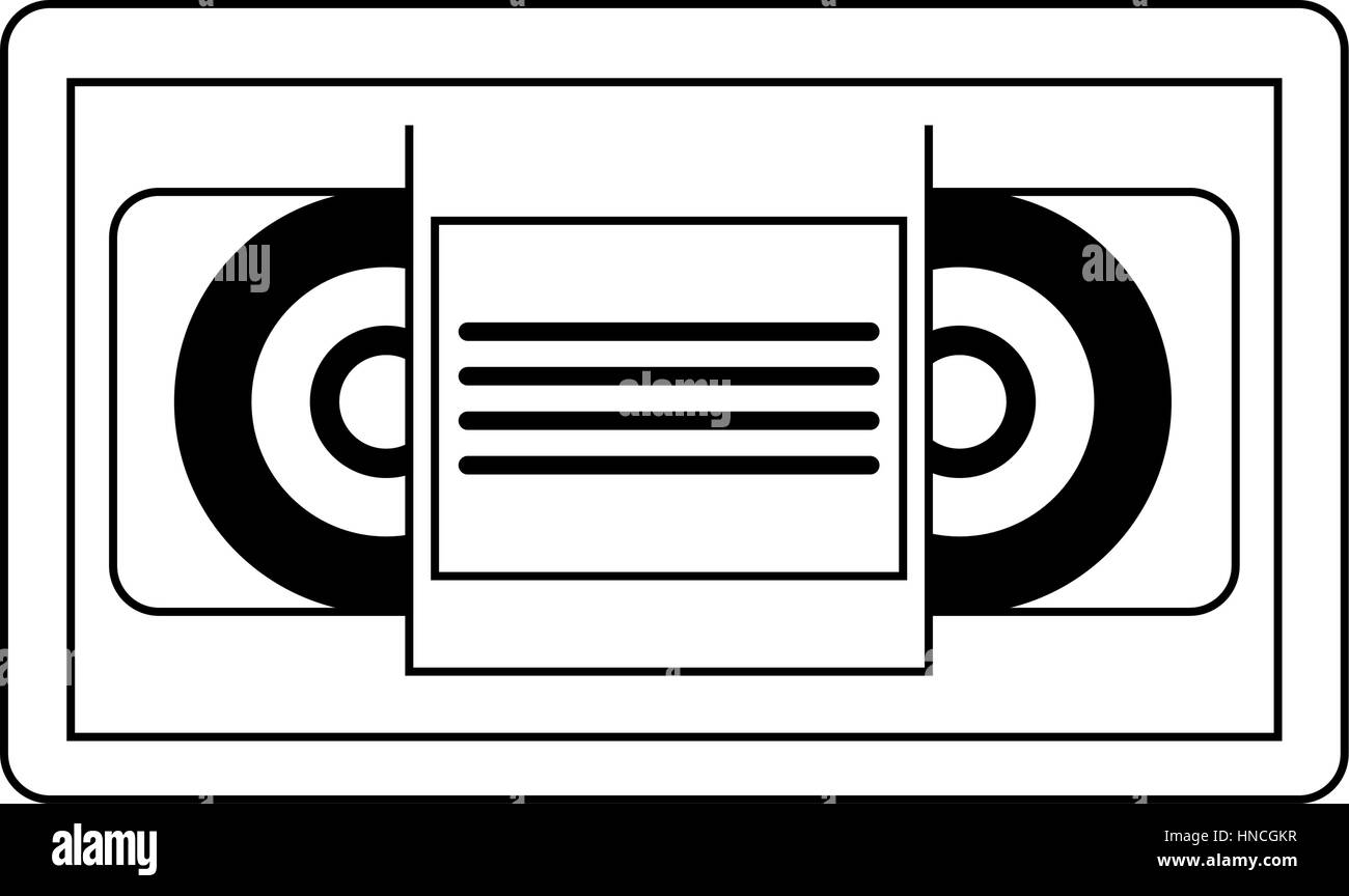 VHS tape Symbol auf weißem Hintergrund. Vektor-illustration Stock ...