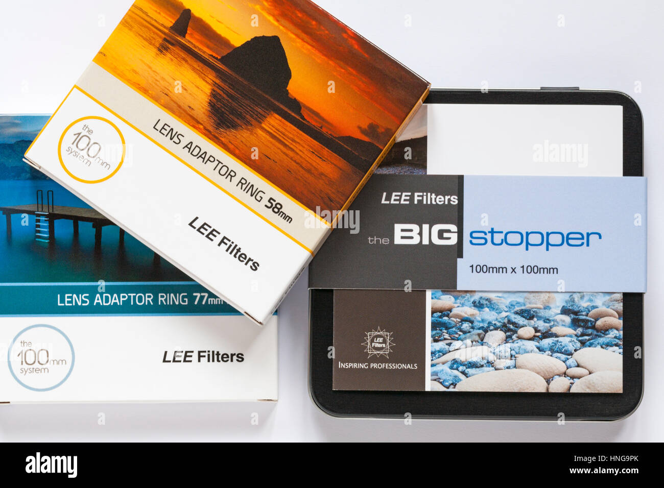 Lee Filter Big Stopper Filter in Zinn mit 58mm und 77mm Objektiv Adapterringe für 100mm-System ...