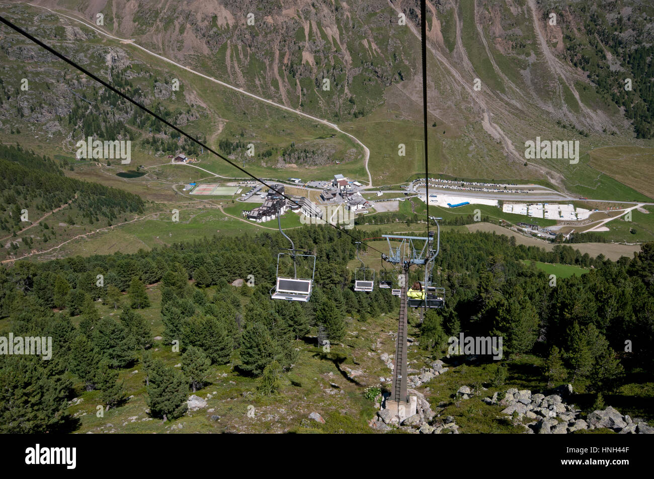 Sessellift zwischen Maso Corto (Kurzras) und Lazaunlift Lodge ...