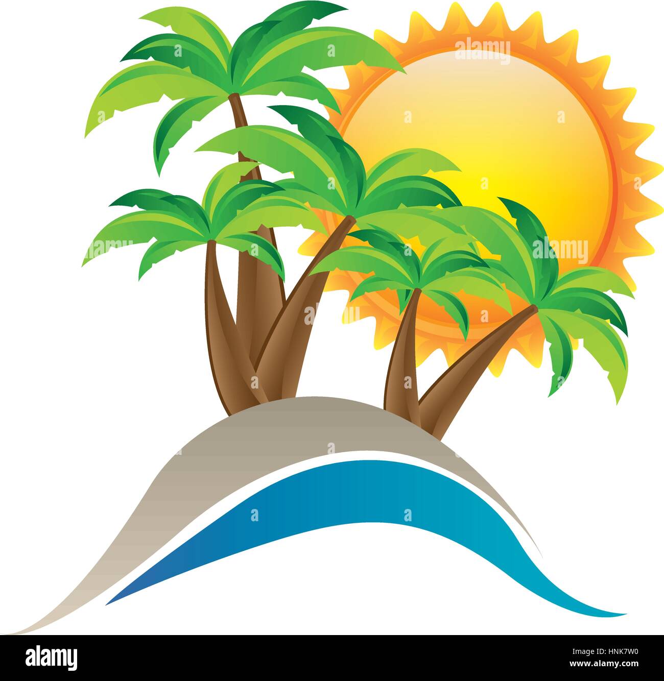 Symbolbild Symbol Strand, Vektor-Illustration-design Stock-Vektorgrafik ...