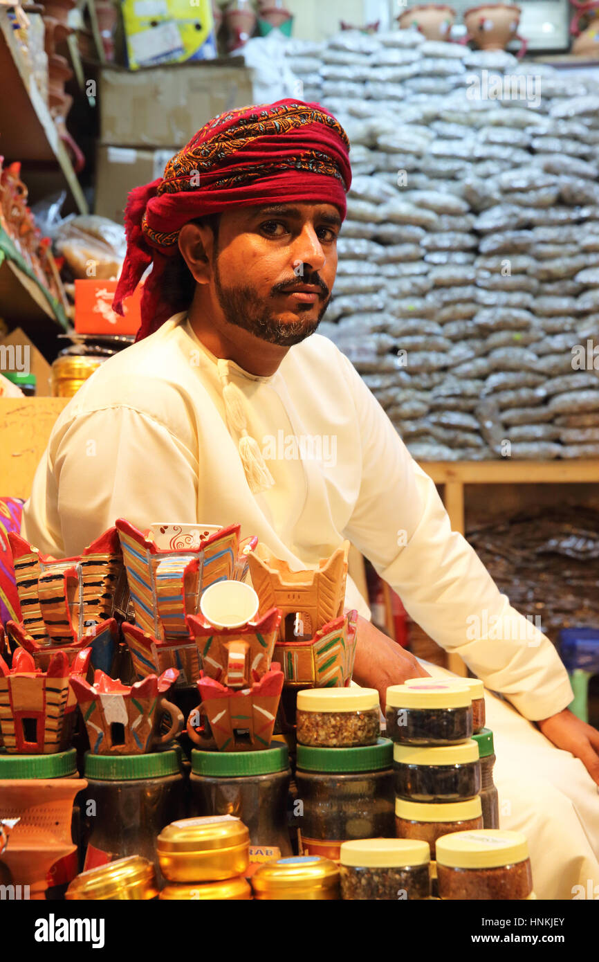 Standinhaber Muttrah Souk, in Muscat, der Hauptstadt des Oman ...
