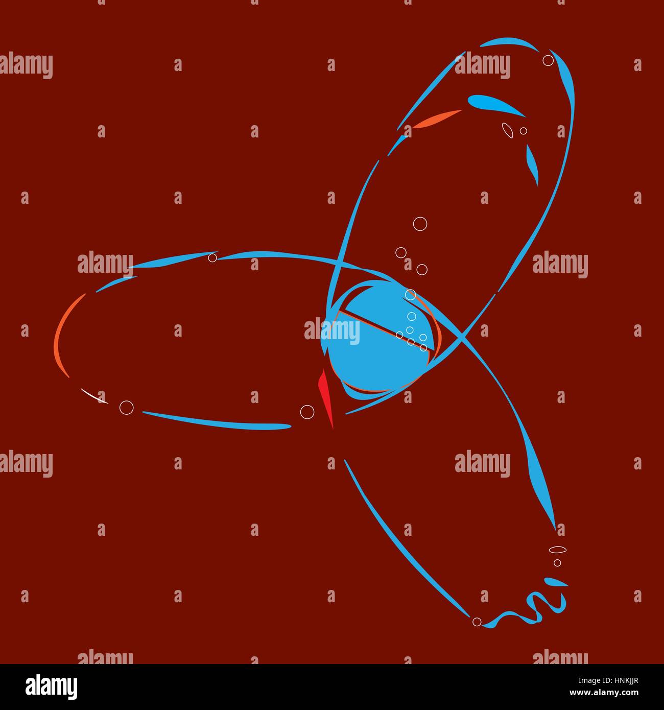 das Wasser-Atom am Siedepunkt Stock-Vektorgrafik - Alamy