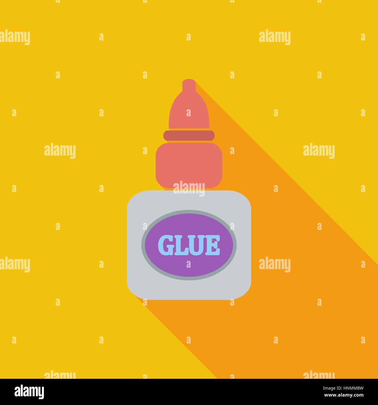 Kleber-Symbol. Flache Vektor zugehörige Symbol mit langen Schatten für ...