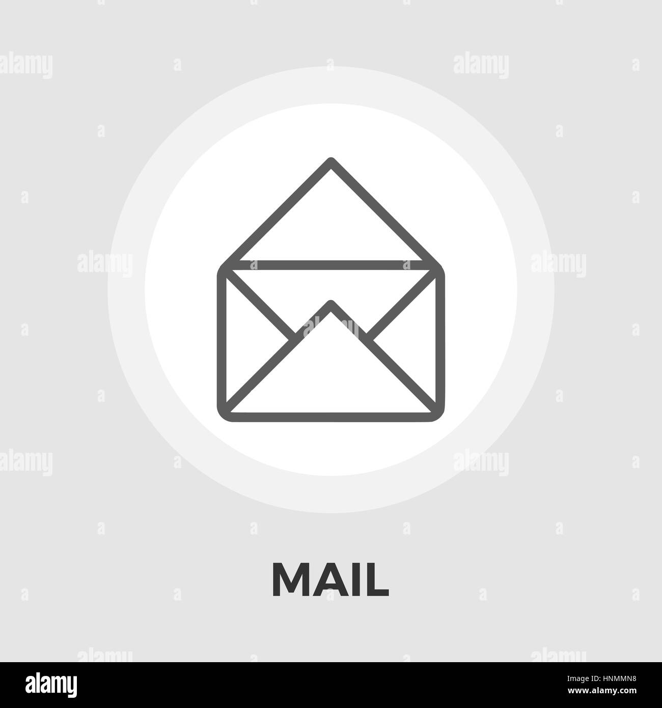 Briefumschlag-Symbol Vektor. Flach-Symbol auf dem weißen Hintergrund ...