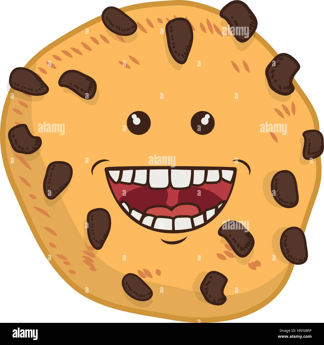 Lustige Cookie Cartoon Ikone Vektor Illustration Grafik-design Stock ...