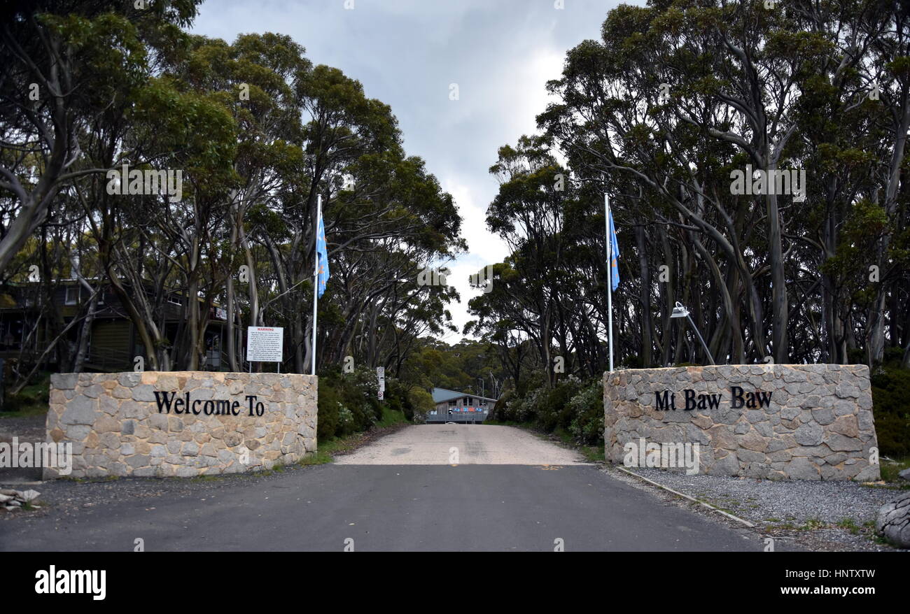 Mt Baw Baw, Australien - 4. Januar 2017. Eingang des Mt Baw Baw Alpine ...