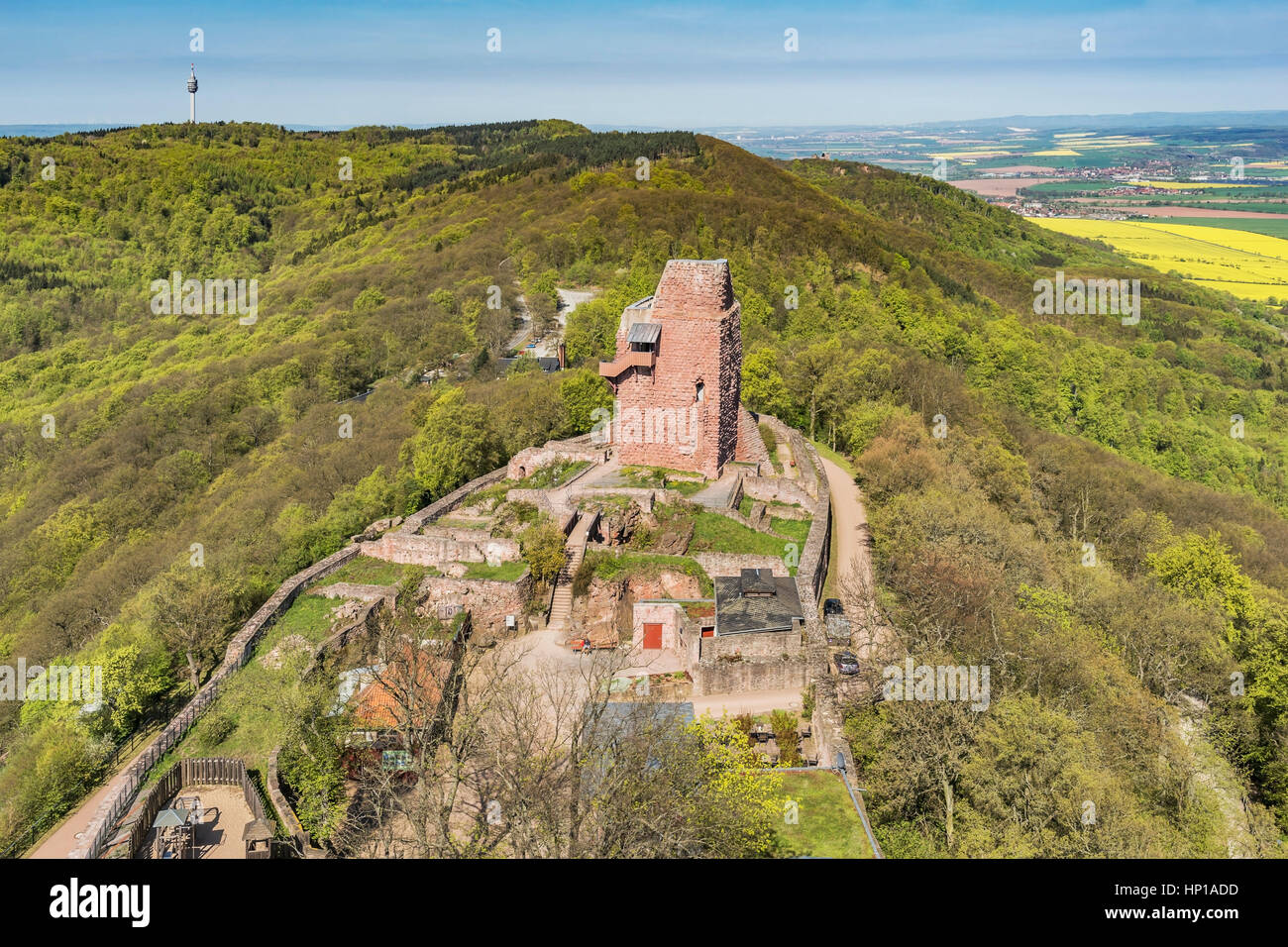 Die kaiserlichen Burg Kyffhausen, Build von 1152 bis 1190. Die ...