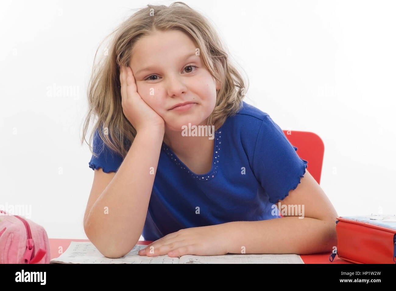 Model Release, Lernfaules Maedchen, Symbolbild - Mädchen will nicht ...