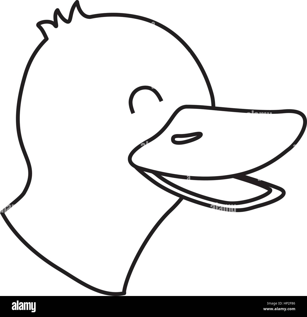 Ente auf dem Bauernhof Tier Symbol Vektor Illustration Grafik-design ...