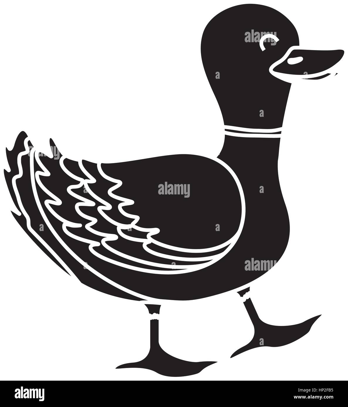 Ente auf dem Bauernhof Tier Symbol Vektor Illustration Grafik-design ...