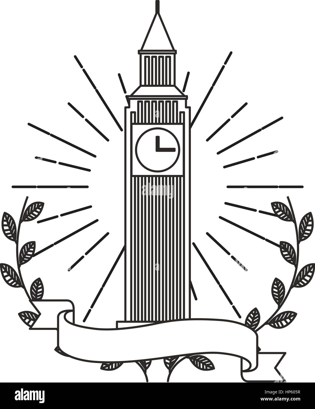 Big Ben Denkmal Symbol Vektor-Illustration-design Stock-Vektorgrafik ...