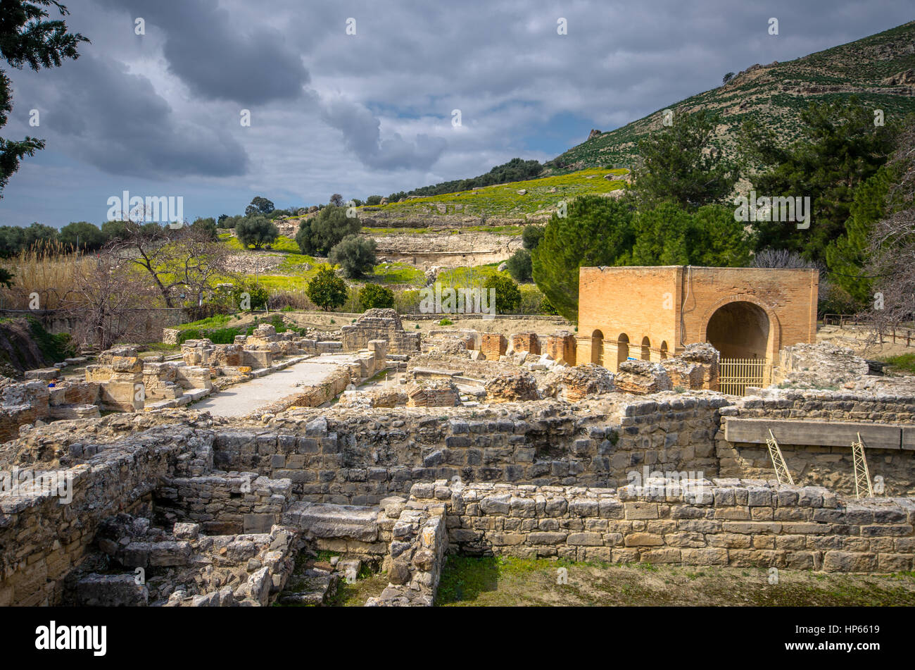 Antike Odeon in Gortyn. Messara-Ebene, Kreta, Griechenland. Gortyn ...