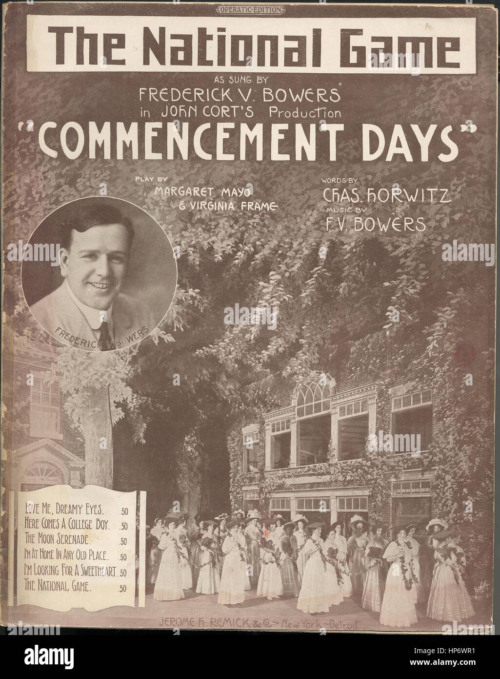 Noten-Cover-Bild des Liedes "The National Spiel Opern Edition", mit ...