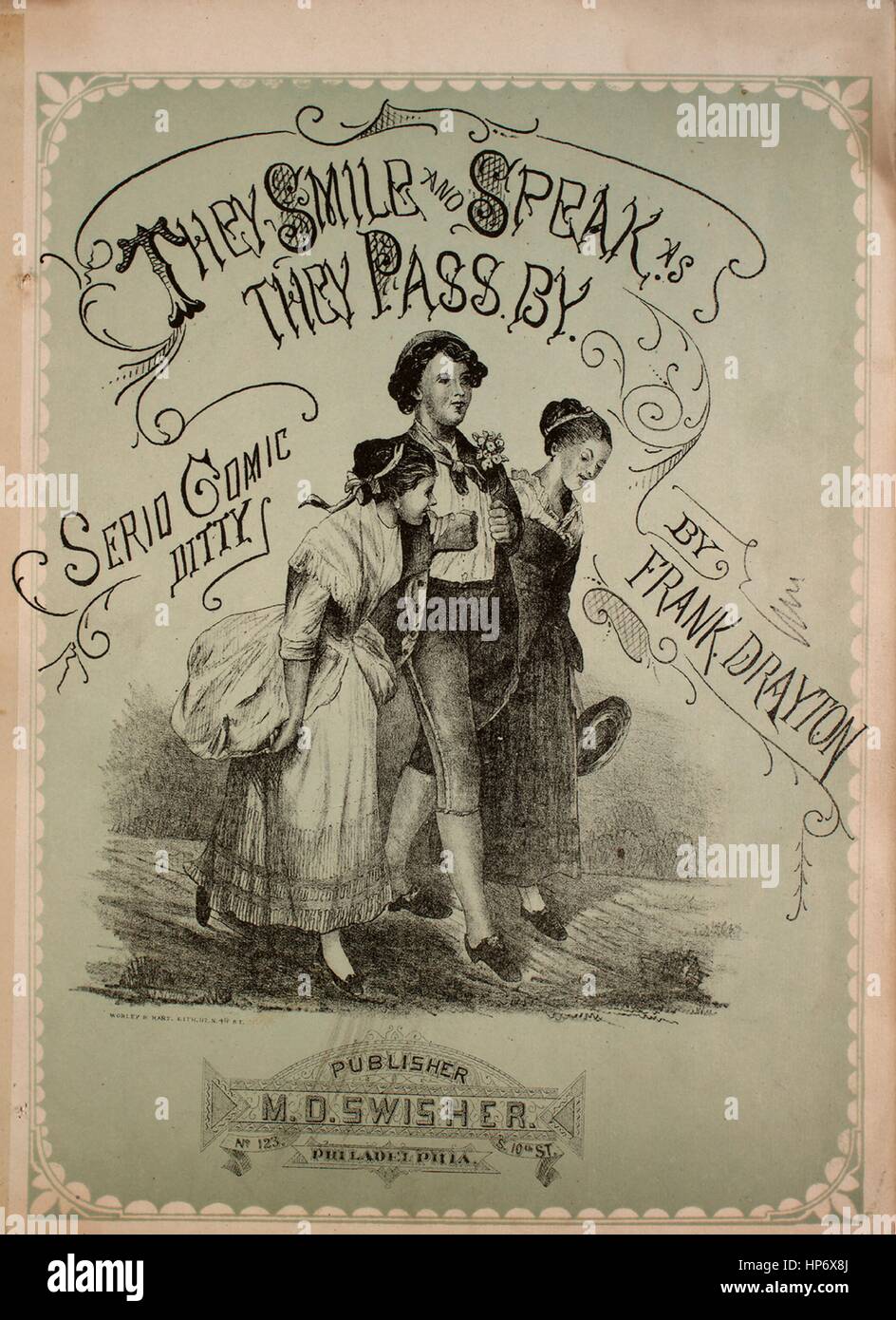 Noten-Cover-Bild des Liedes "sie Lächeln und sprechen als sie Pass von ...