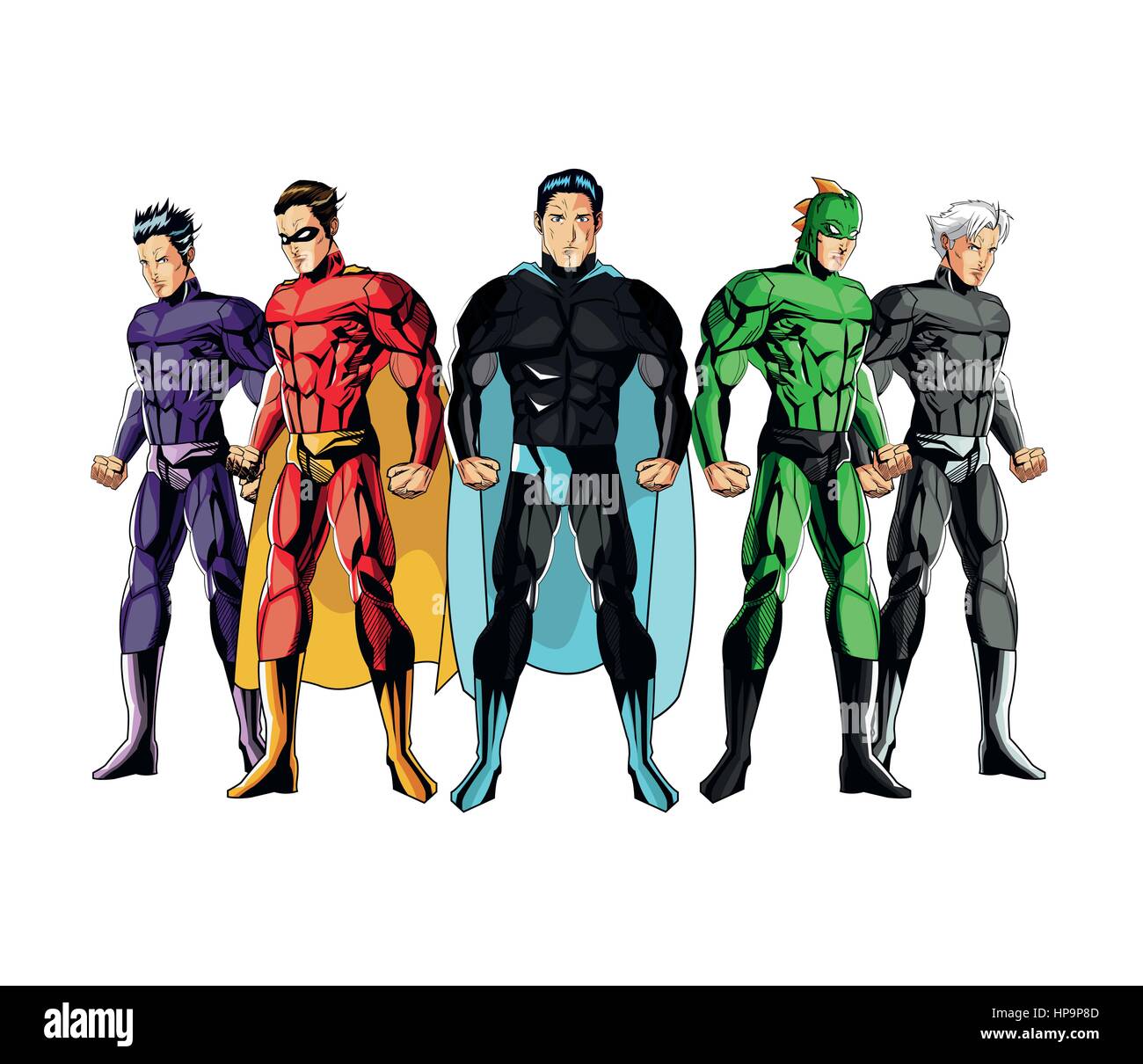 Zeichnen des Superhelden Comic-Stil, Vektor-Illustration Stock ...