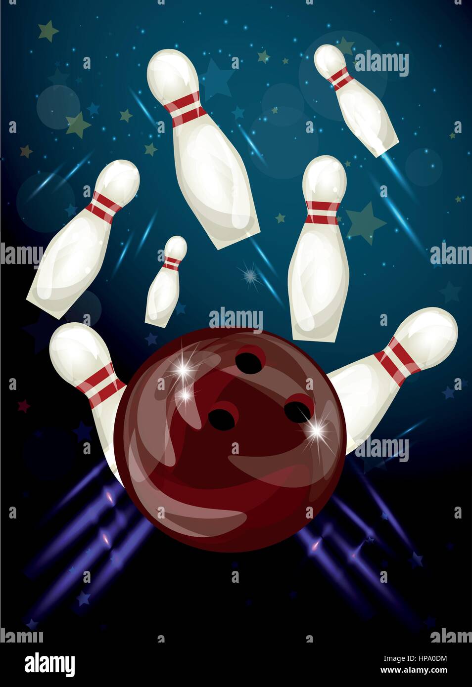 Bowling cartoon Stock-Vektorgrafiken kaufen - Alamy