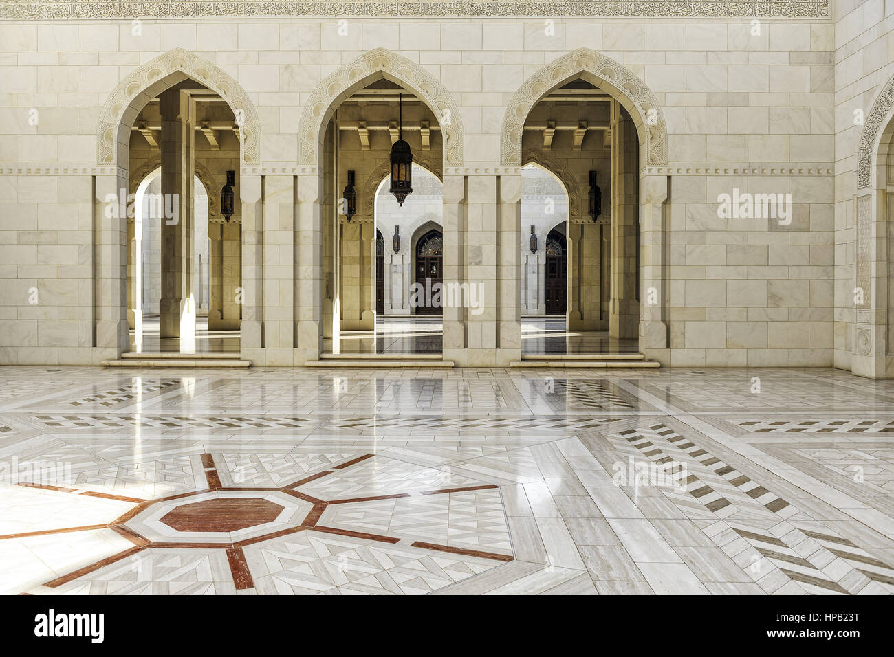 Grosse Sultan - qabus-Moschee, Muscat, Oman Stockfotografie - Alamy