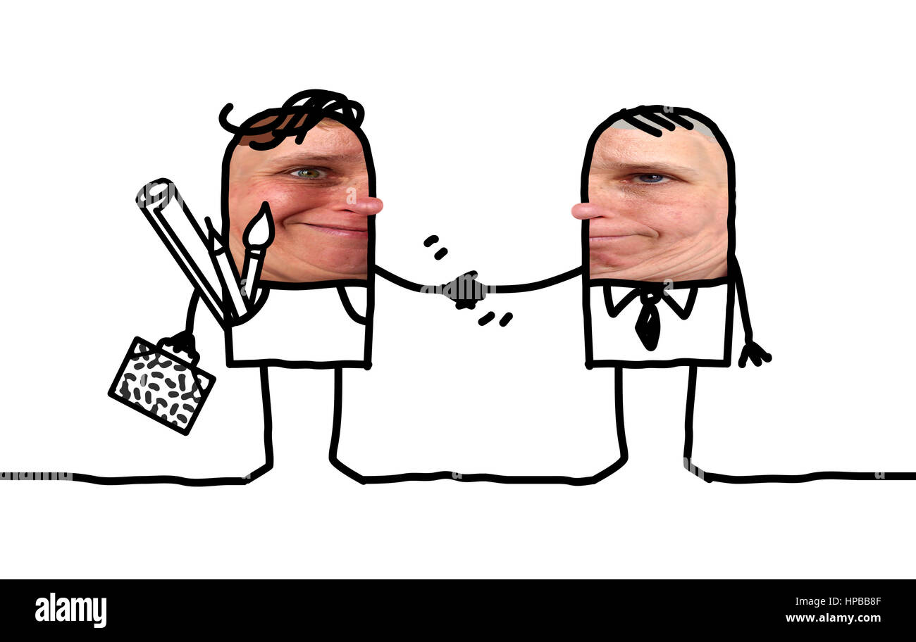 Cartoon handschlag -Fotos und -Bildmaterial in hoher Auflösung – Alamy