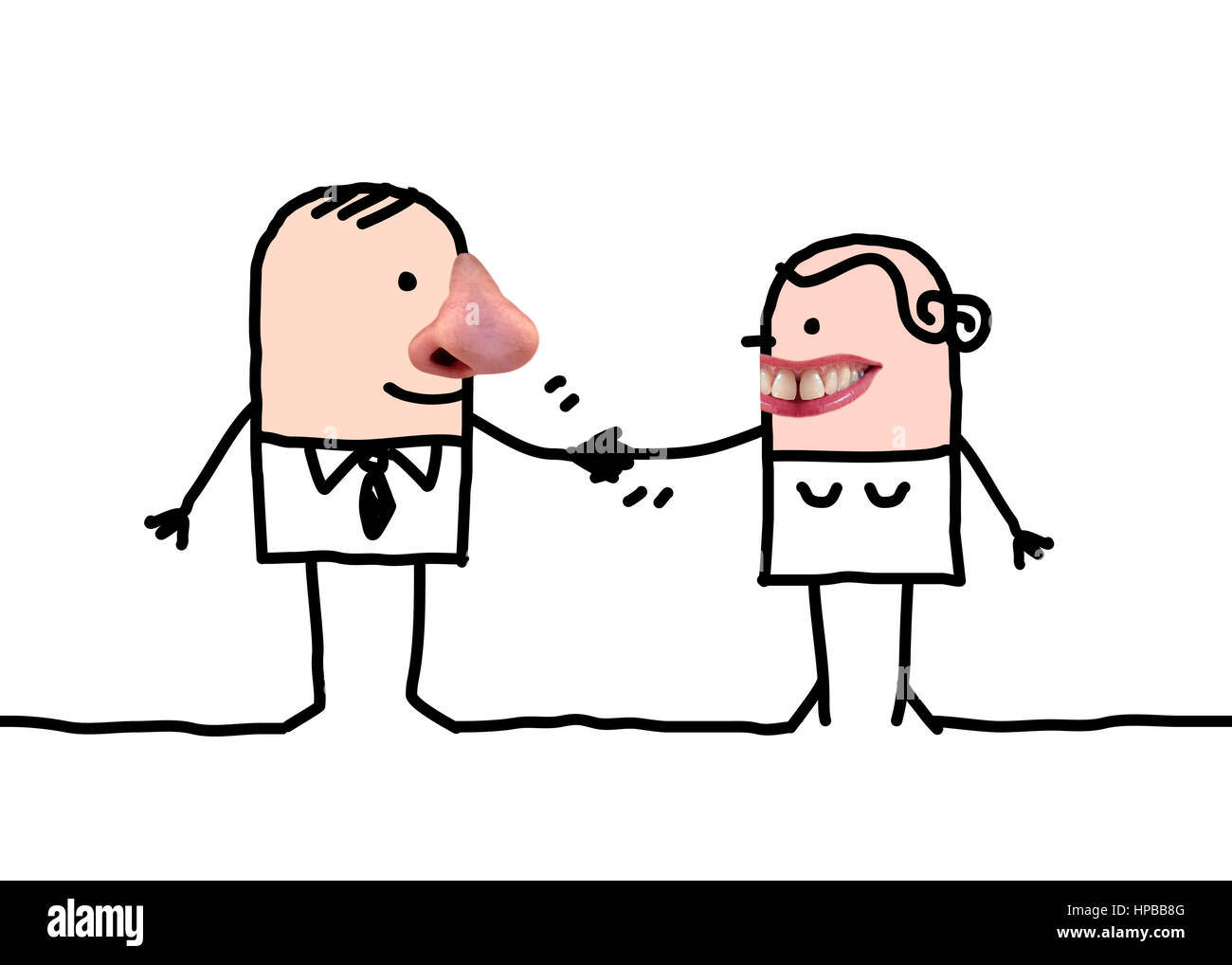 Cartoon handschlag -Fotos und -Bildmaterial in hoher Auflösung – Alamy