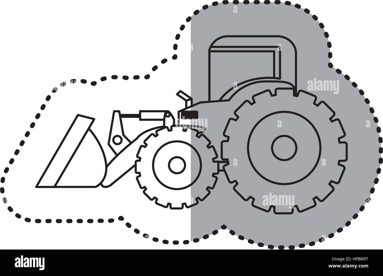 Abbildung Backhoe Loader Symbol Stock-Vektorgrafik - Alamy