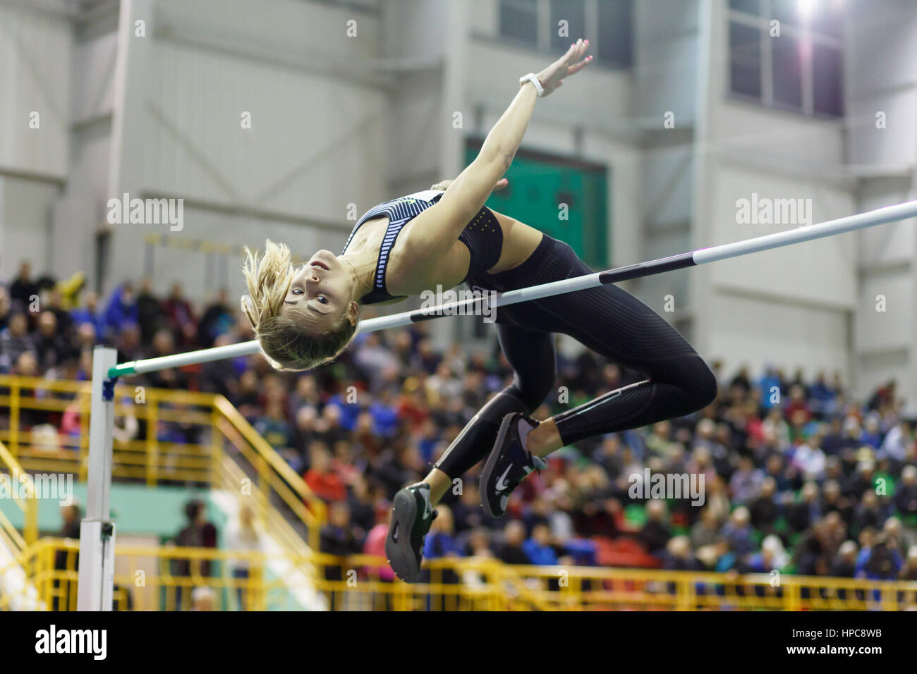SUMY, UKRAINE - 17. Februar 2017: Yuliia Levchenko bekam die ...
