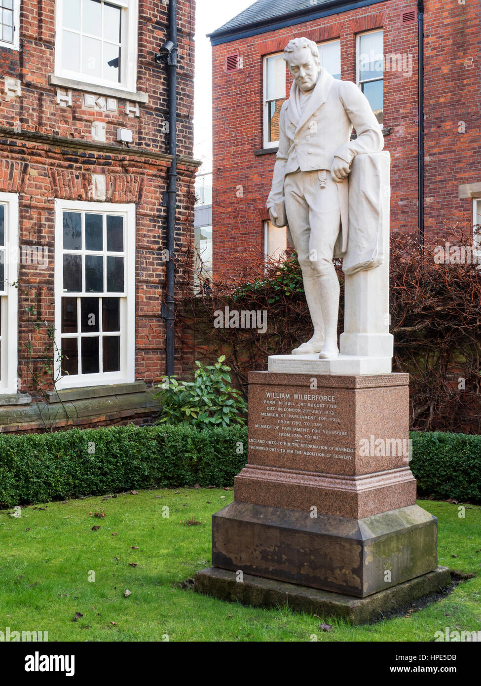 Statue von William Wilberforce im Wilberforce House Museum in Hull ...