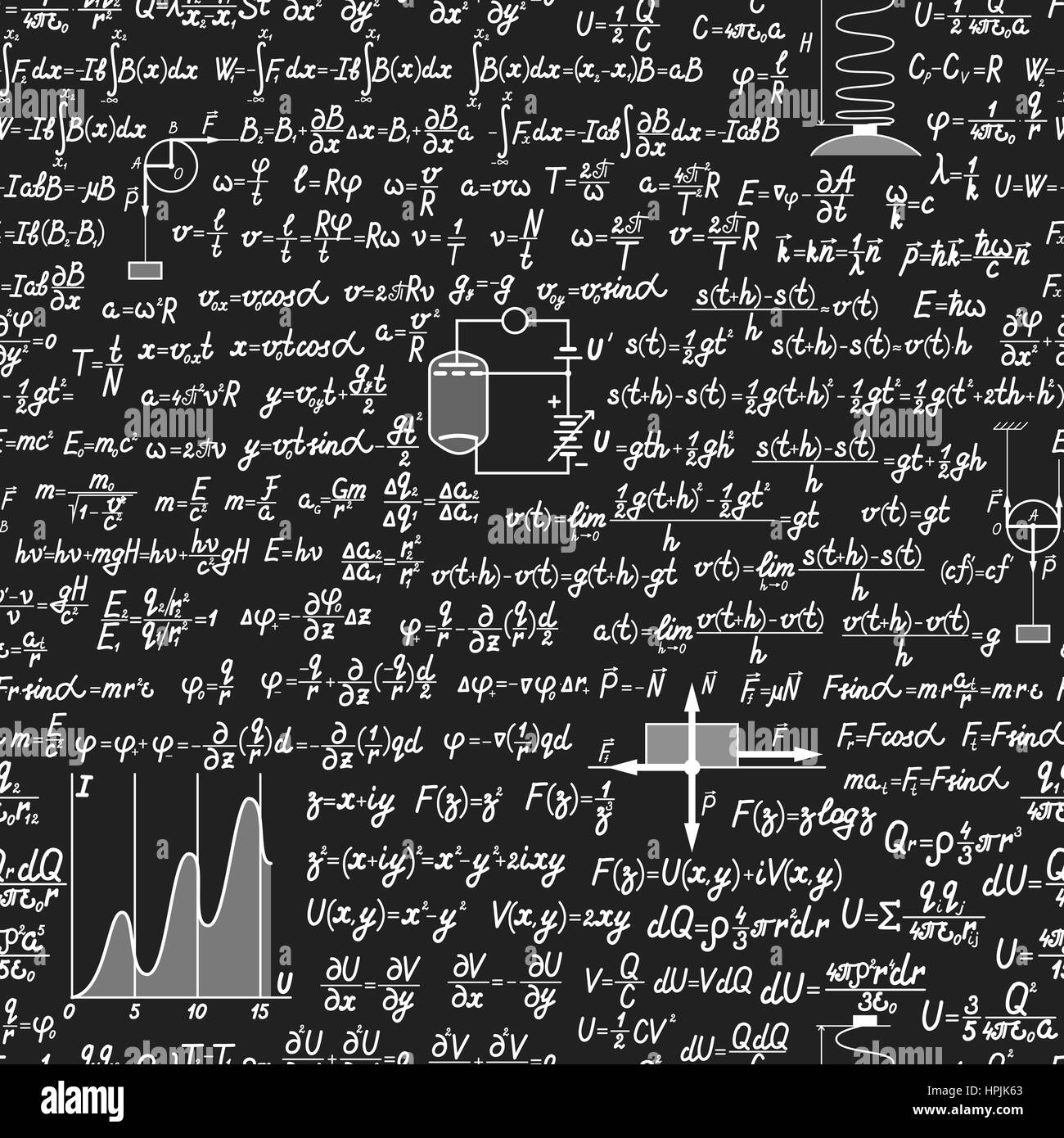 Handschrift physik formel nahtlose tafel -Fotos und -Bildmaterial in ...