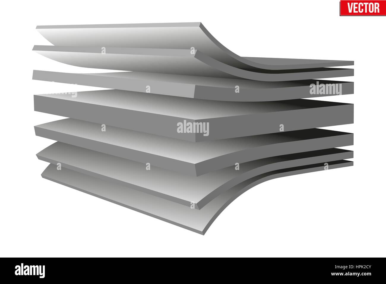 Technische Illustration aus einem mehrlagigen Stoff. Demonstration von ...