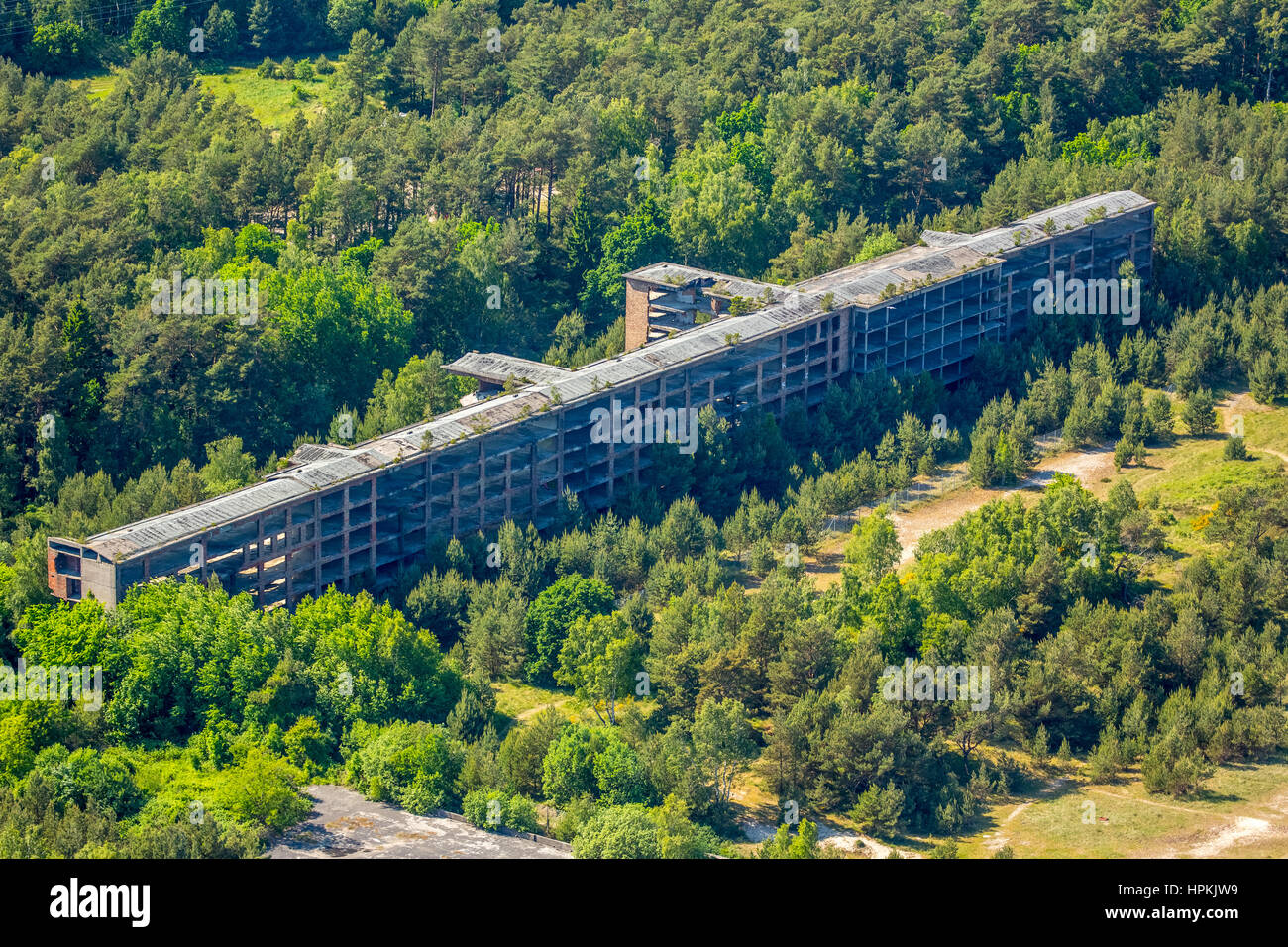 KDF Bad Prora, ehemalige Resort von Nazi-Kraft Durch Freude, Küste mit ...