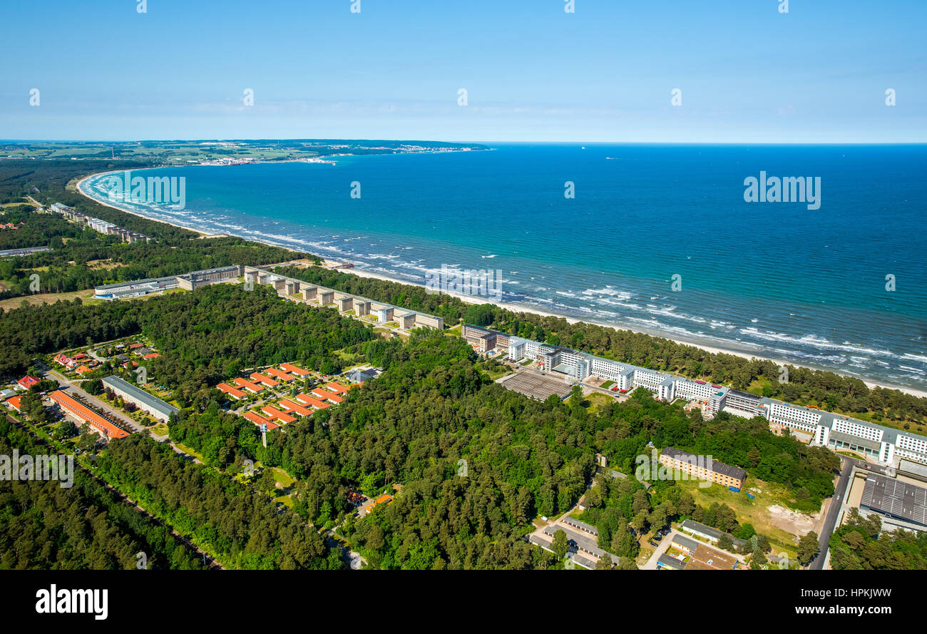 KDF Bad Prora, ehemalige Resort von Nazi-Kraft Durch Freude, Küste mit ...