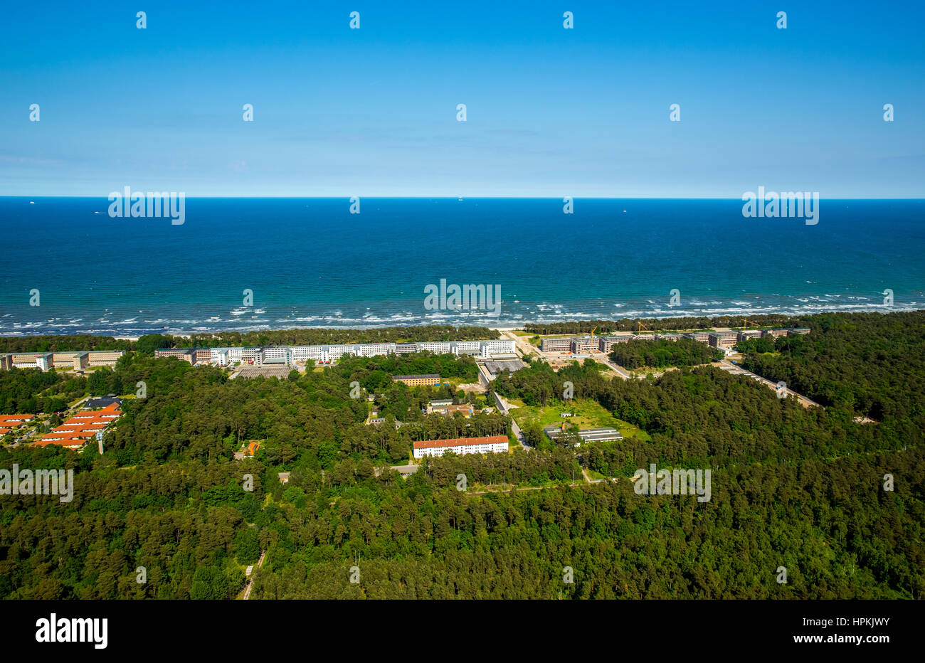 KDF Bad Prora, ehemalige Resort von Nazi-Kraft Durch Freude, Küste mit ...