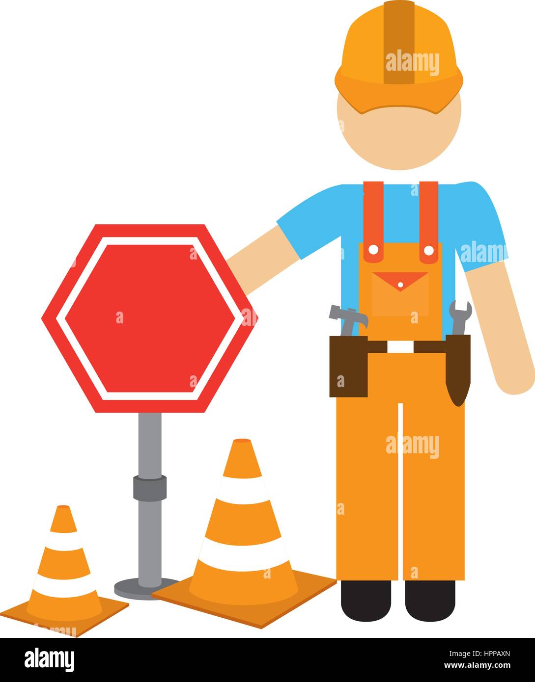 Man Industry Isolated Icon Design Stockfotos & Man Industry Isolated ...