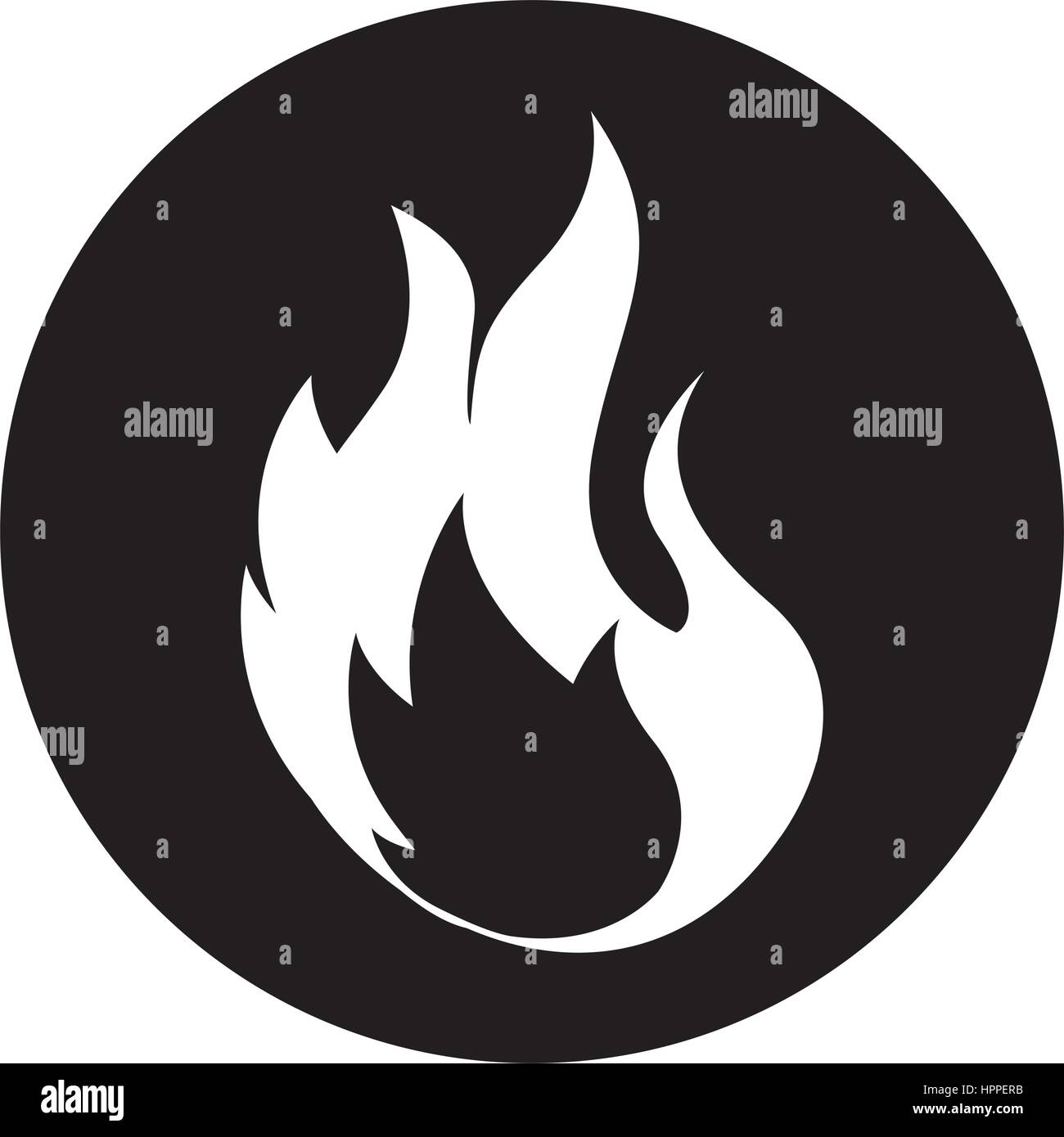 Feuer Flamme Zeichen Symbol Stock-Vektorgrafik - Alamy