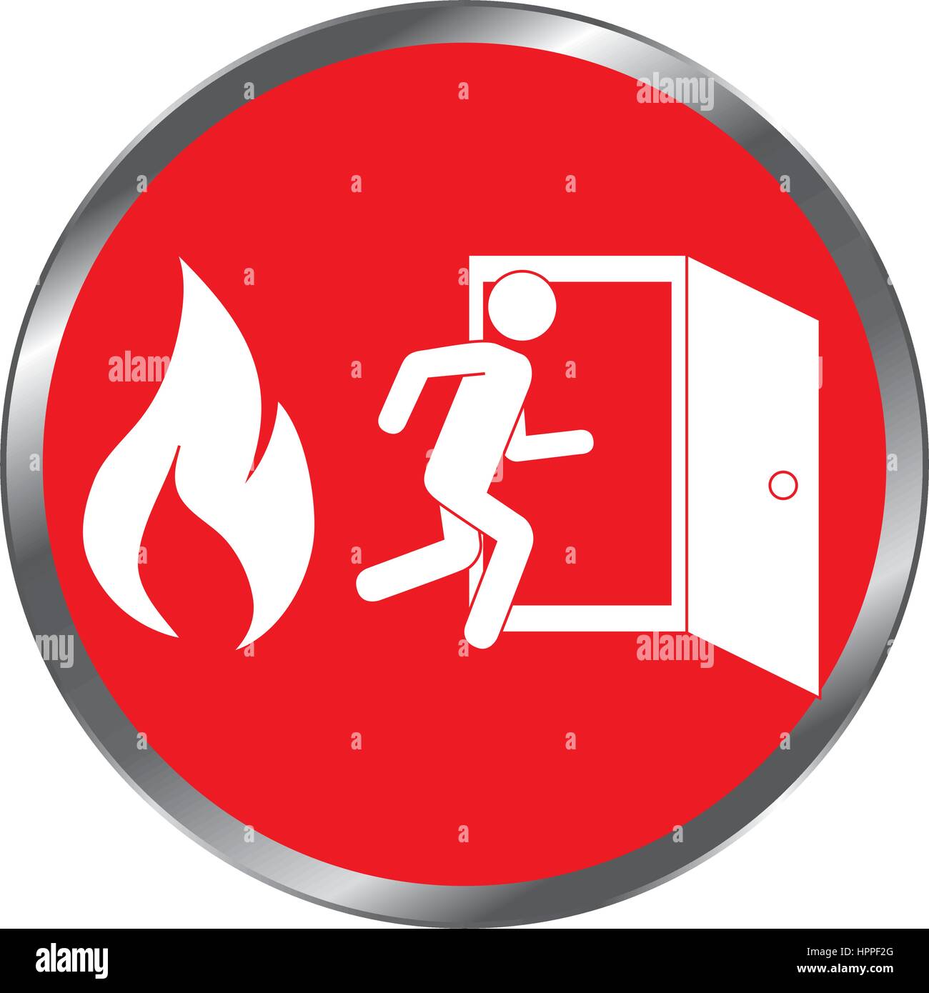 Notfall Route Zeichen Symbol Stock-Vektorgrafik - Alamy