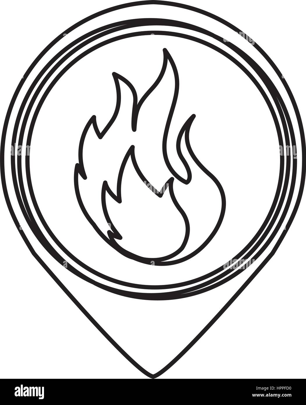 Feuer Flamme Zeichen Symbol Stock-Vektorgrafik - Alamy