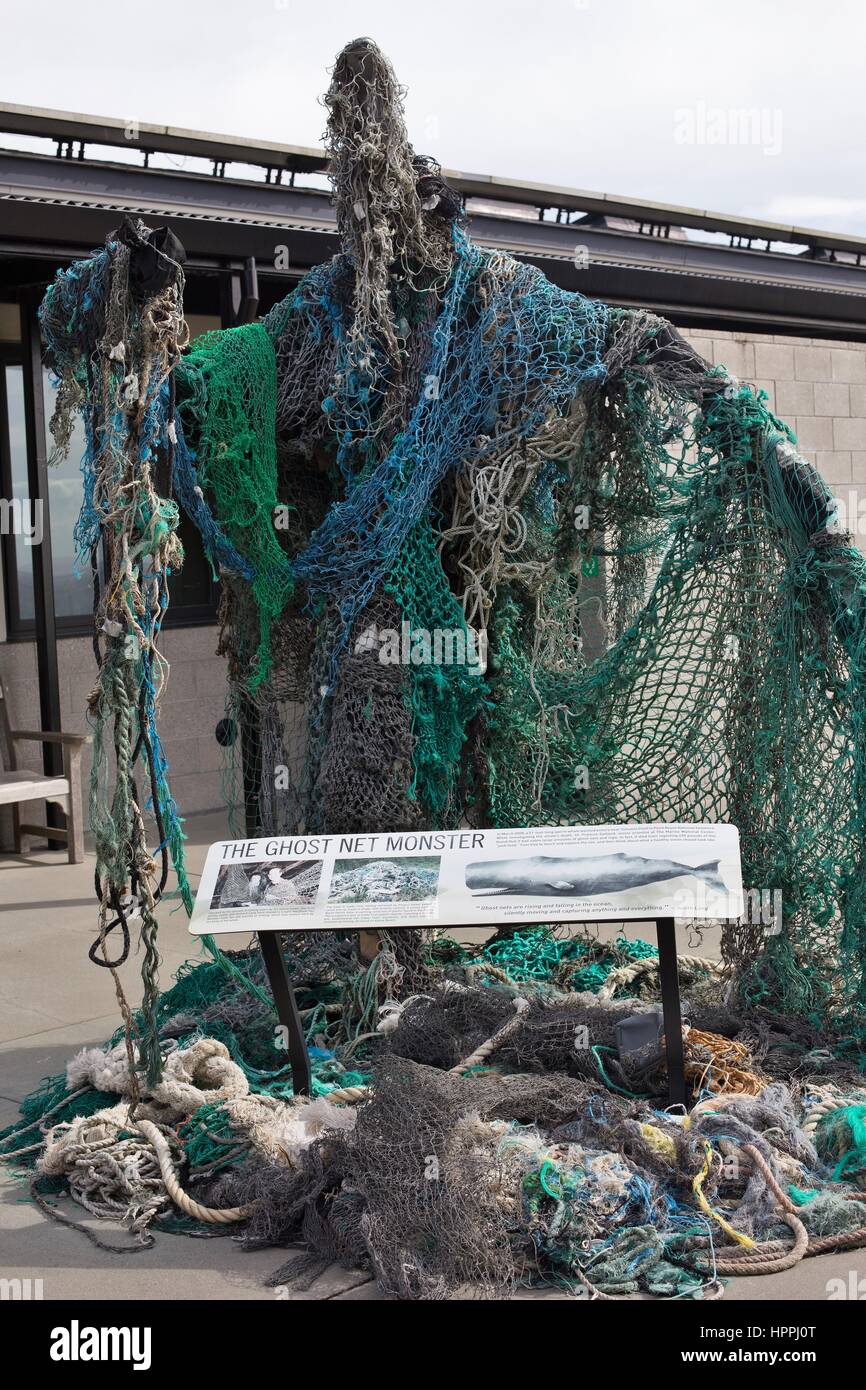 Das Ghost Net Monster auf dem Display an das Marine Mammal Center in ...