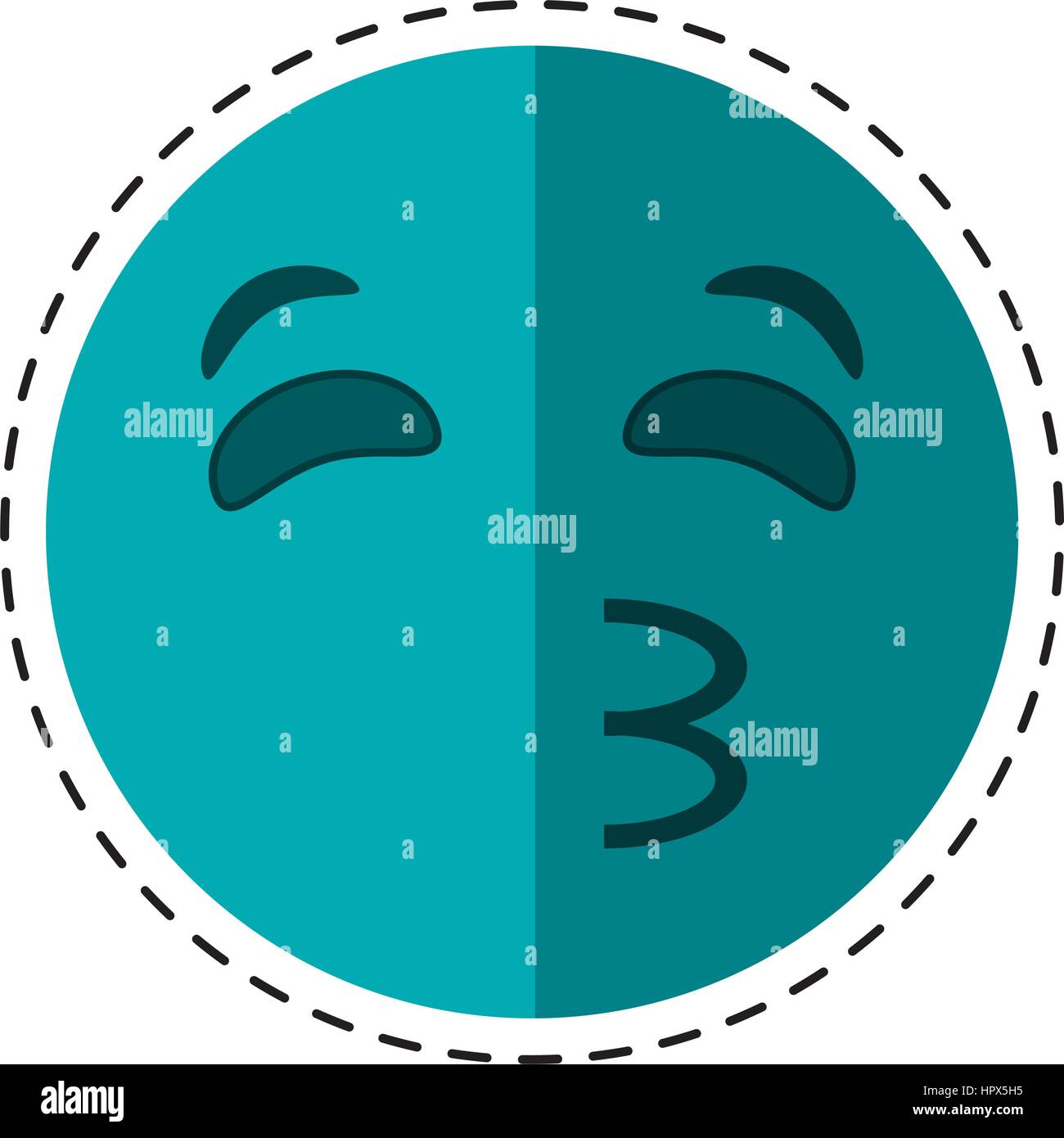Kissing smiley icon cartoon illustration Stock-Vektorgrafiken kaufen ...
