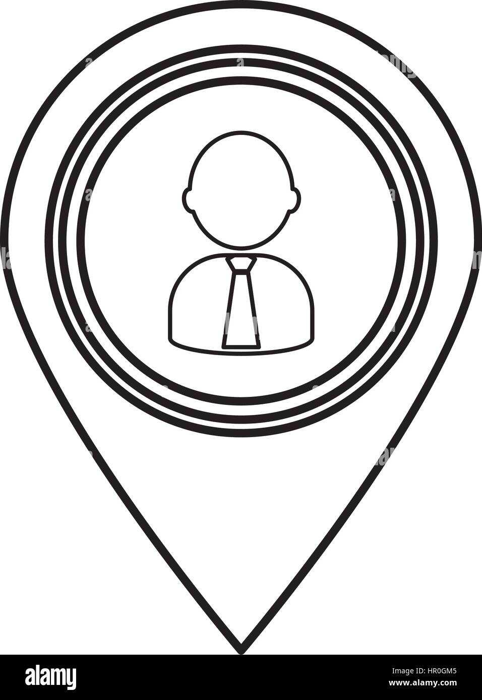 Geschäftsmann executive Piktogramm Stock-Vektorgrafik - Alamy