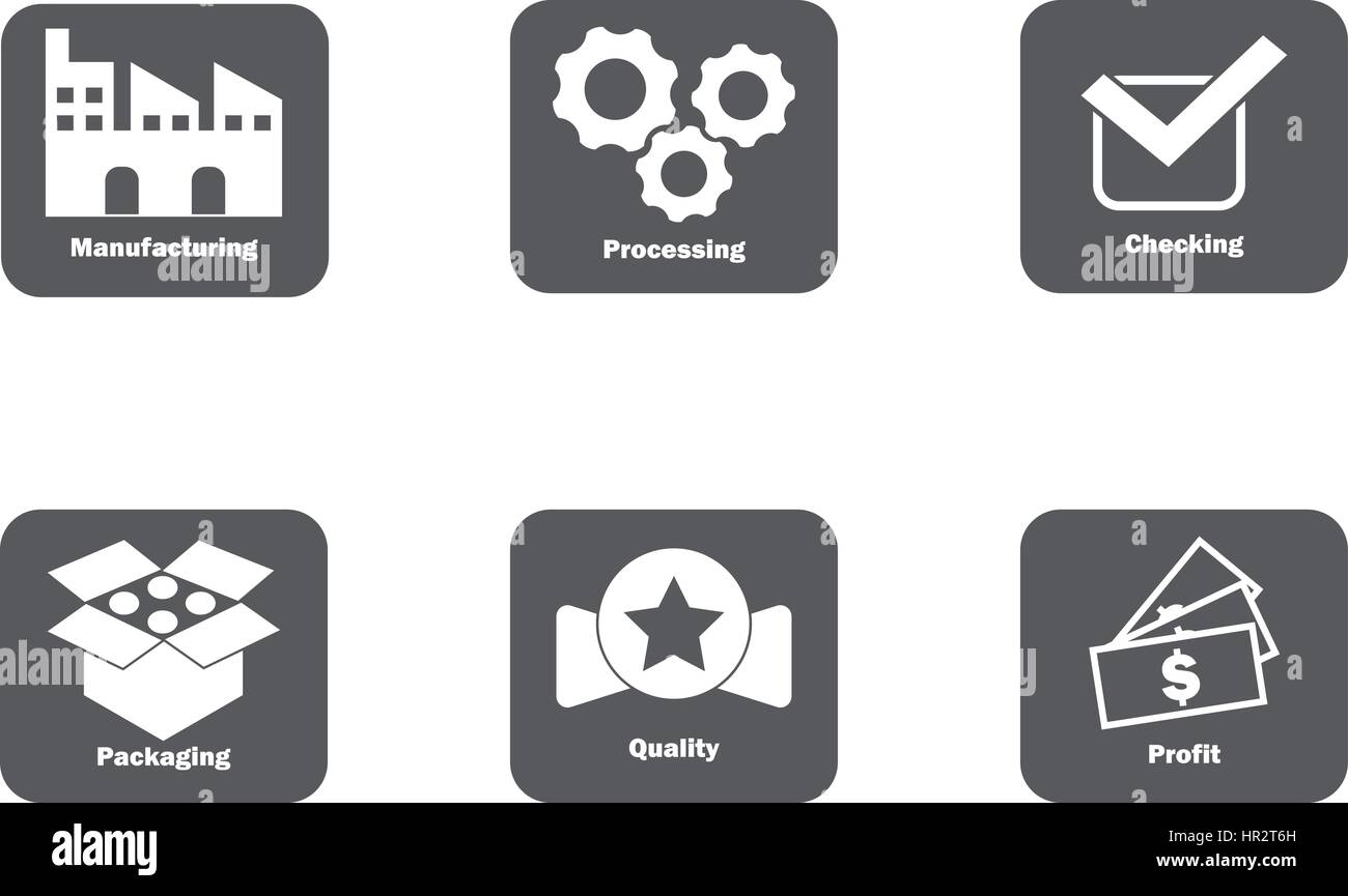 Proceso de manufactura Stock-Vektorgrafiken kaufen - Seite 2 - Alamy