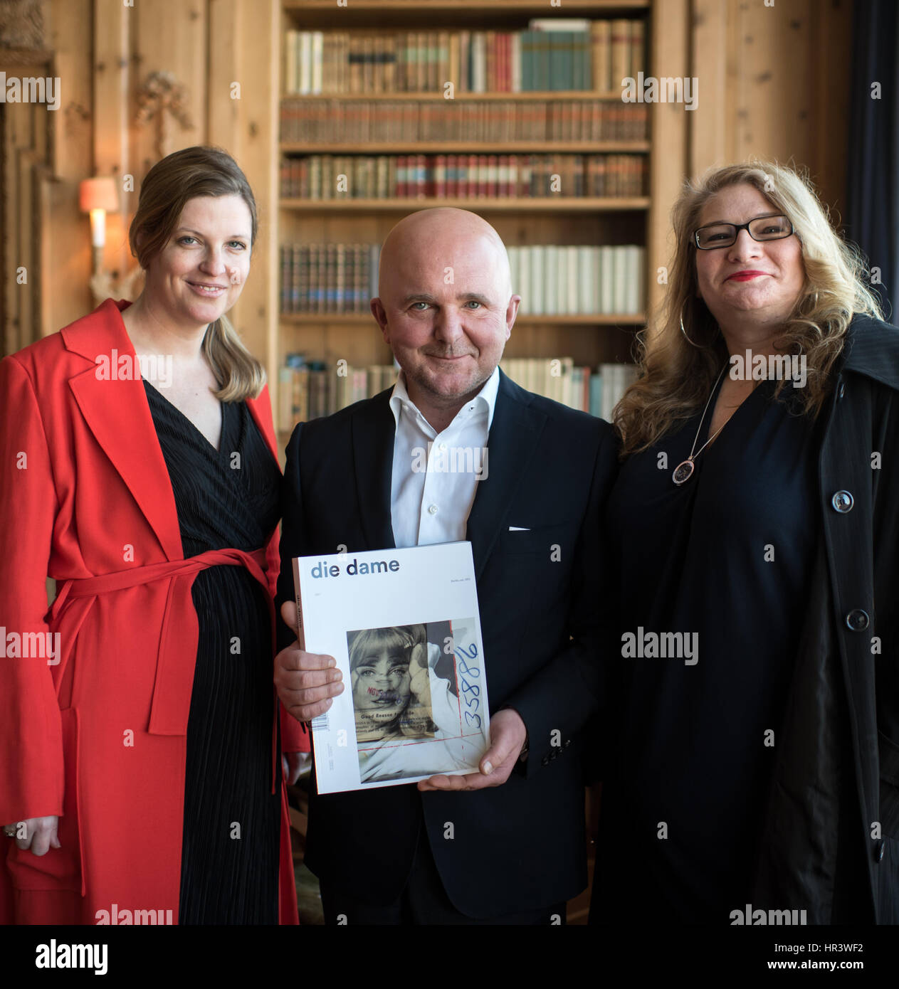 Chefredakteur Lena Bergmann (l-R), Verlag Christian Boros und Petra ...
