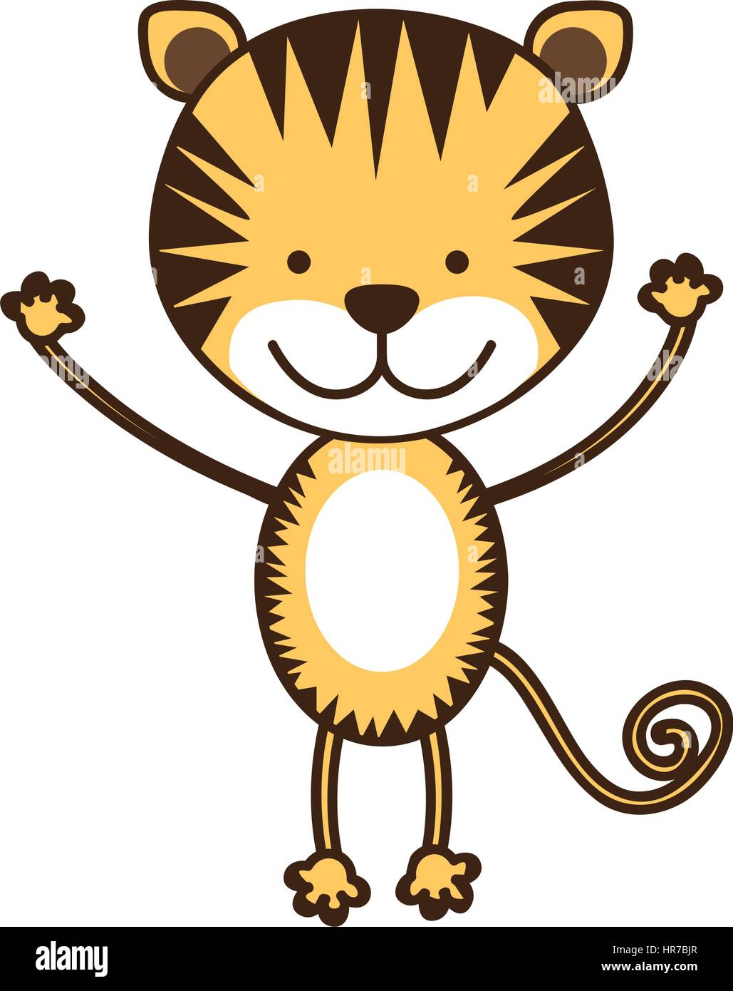 Aufkleber Tiger Farbsymbol Stock-Vektorgrafik - Alamy