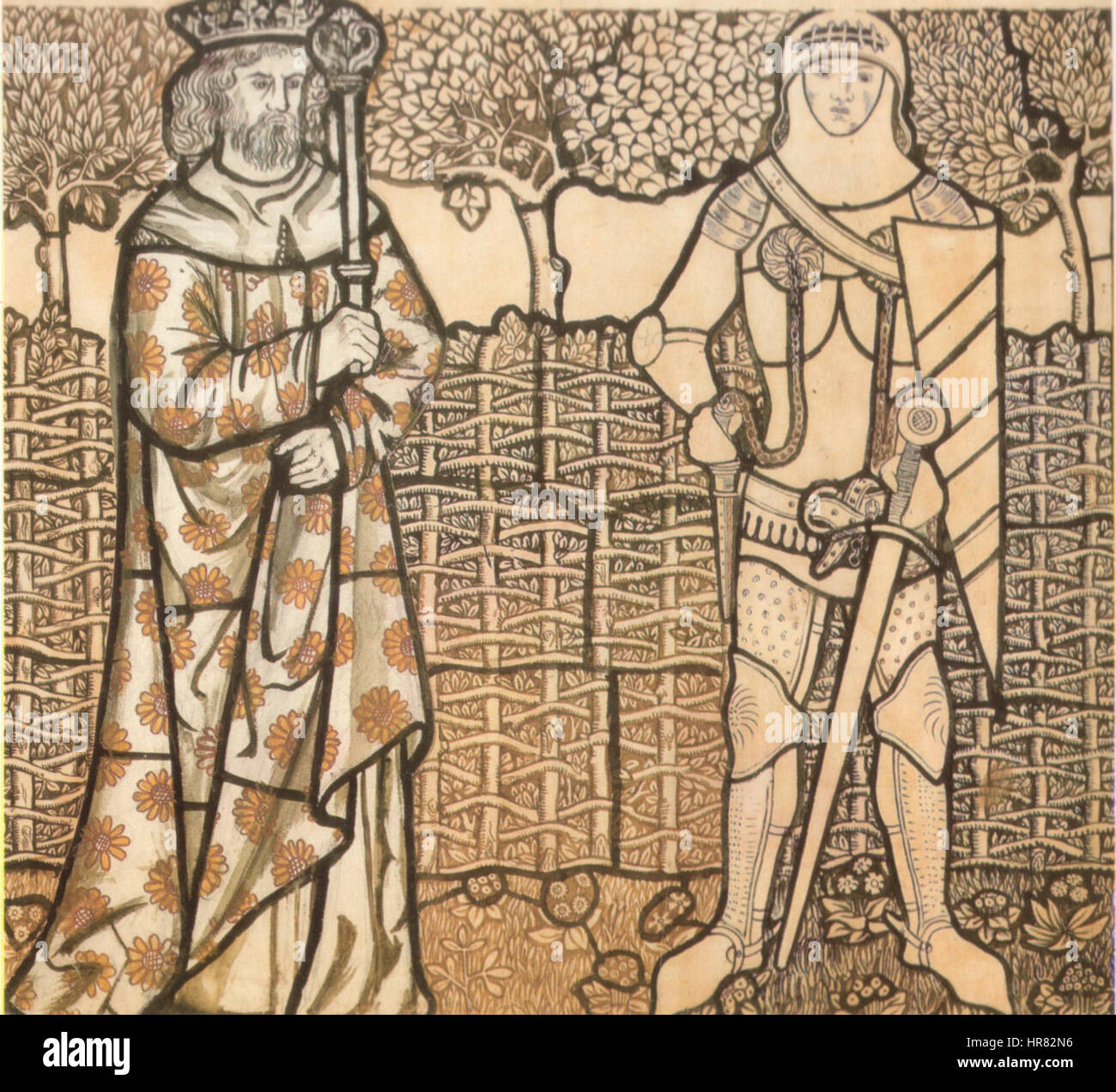 William Morris Cartoon King Arthur und Sir Lancelot 1862 ...