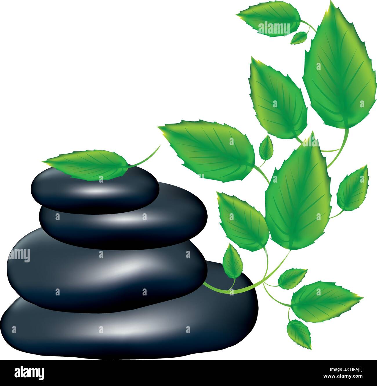 Farbe-Silhouette der Lavasteine und Ranke Pflanze Stock-Vektorgrafik ...