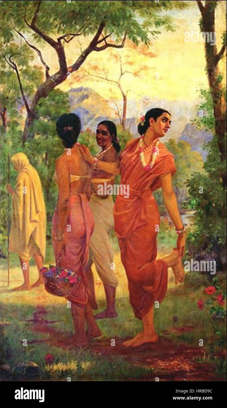 Raja Ravi Varma - Mahabharata - Shakuntala Stockfotografie - Alamy
